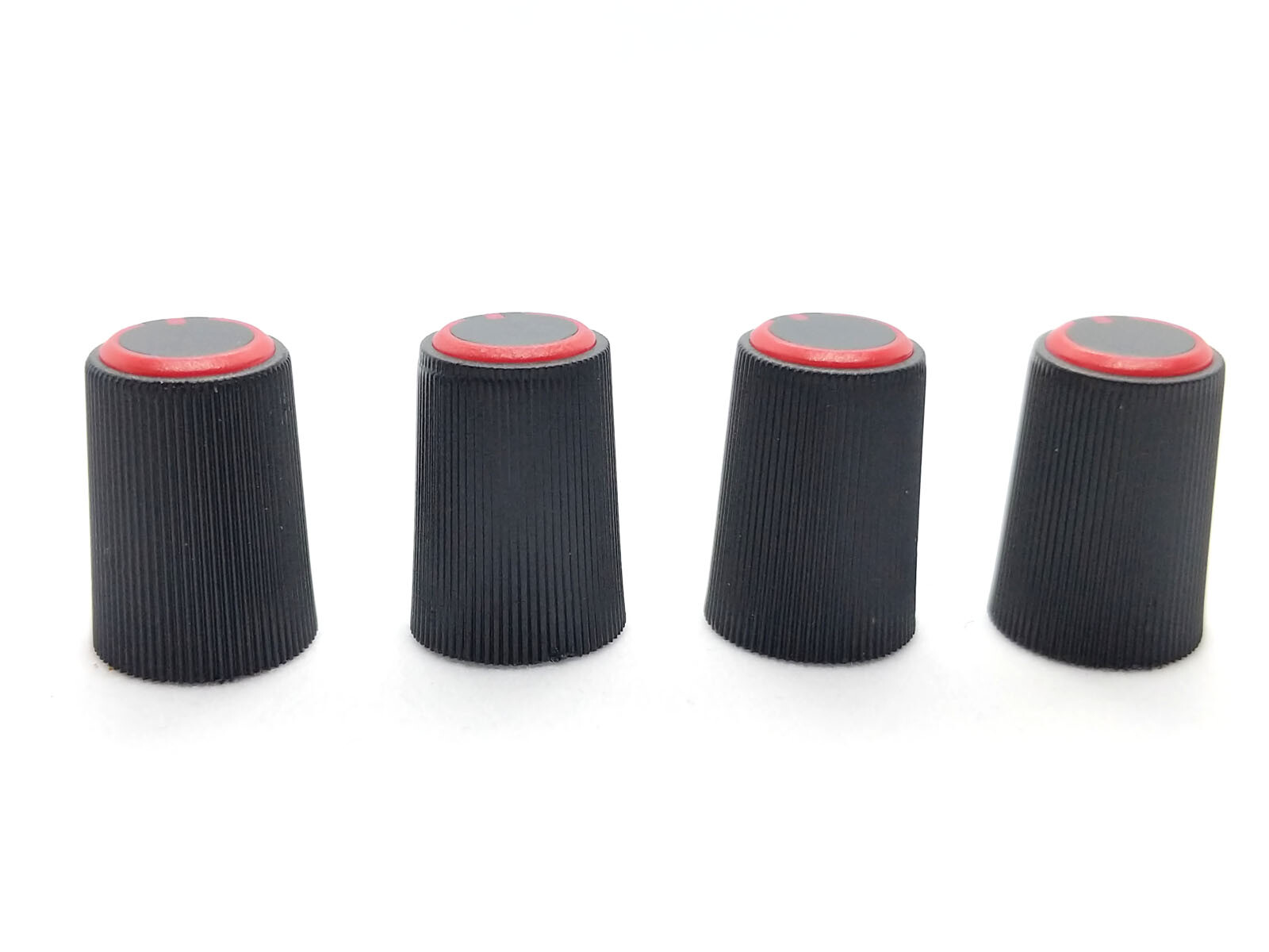 4x Red & Black D-Shaft 270° Pot Knobs for 6mm DJ-TECH BEHRINGER ...
