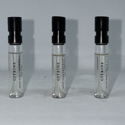3 X Nest Citrine Fresh eau de Parfum Spray 0.05 oz each Sample Size New ...