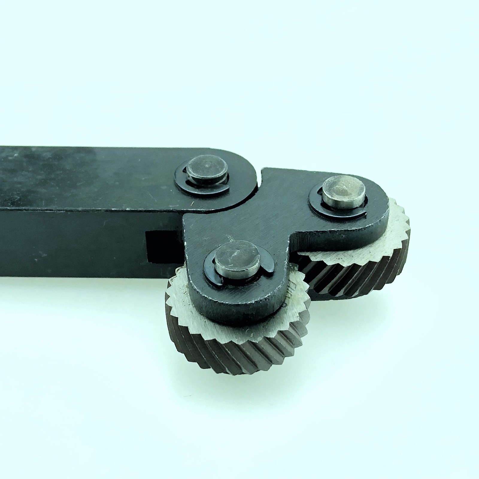 0.5-3.0mm Pitch Knurling Tool Dual Double Wheels Diagonal Linear ...