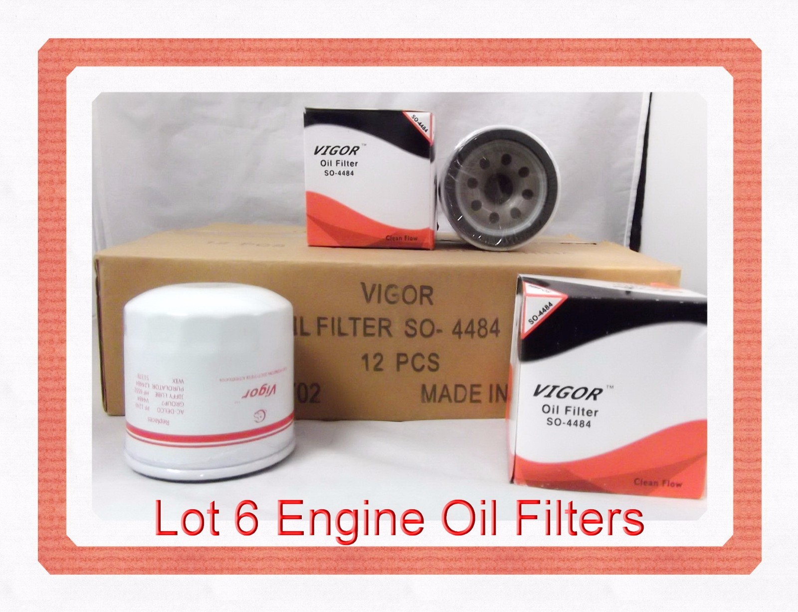 LOT OF 6 ENGINE OIL FILTER SO4484 15400-PL2-004 FIts: ACURA TL LEGEND ...
