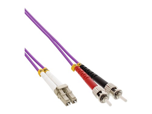 InLine LC/ST 50/125μm Fiber Optic Cable OM4 15m Fiber Network 88515P ...