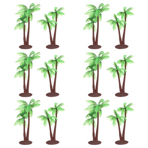 20 Pcs Coconut Tree Decorations Artificial Flower Mini Landscape ...