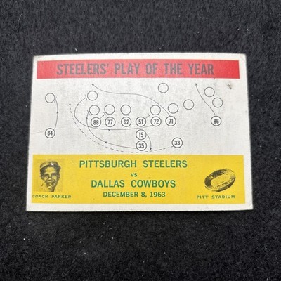 1964 PHILADELPHIA # 154 STEELERS PLAY OF THE YEAR GD/VG 6630 | eBay