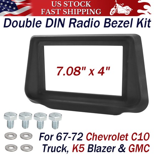 1967-1972 Chevrolet GMC C10 Truck K5 Blazers Double Din Radio Bezel ...