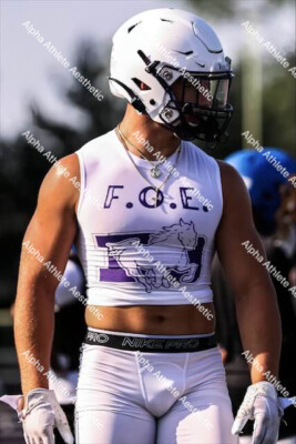 Athletic Male Jock in Gear Muscular Physique Football Beefcake 4x6 ...