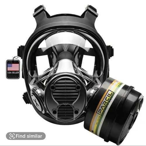 Full Face Respirator Gas Mask with Dual Filter | Military-Grade ...