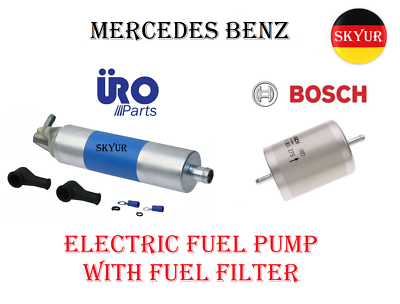Electric Fuel Pump With Fuel Filter Set For Mercedes W124 W140 W202 ...