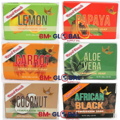 Bars Soaps 4.41 oz, African Black,Papaya, Coconut, Lemon, Carrot, Aloe ...