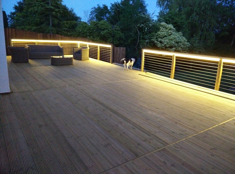 5M - 16.3ft Decking Lights Garden Outside Led Strip Lighting 5050 Warm ...