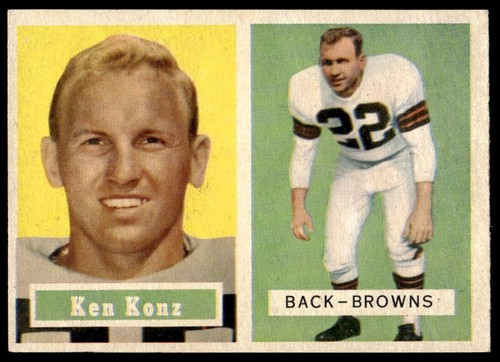 1957 Topps Ken Konz *** Cleveland Browns #52 | eBay