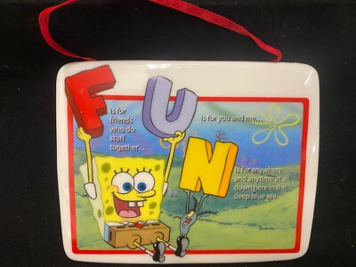 SpongeBob SquarePants Ceramic Hanging Plaque Plate by Enesco 2003 FUN ...