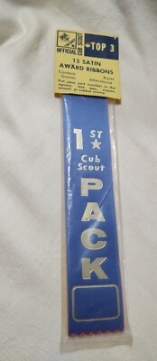 NEW OLD STOCK Official Cub Scout BSA Top 3 Satin Award Ribbons 15 ...