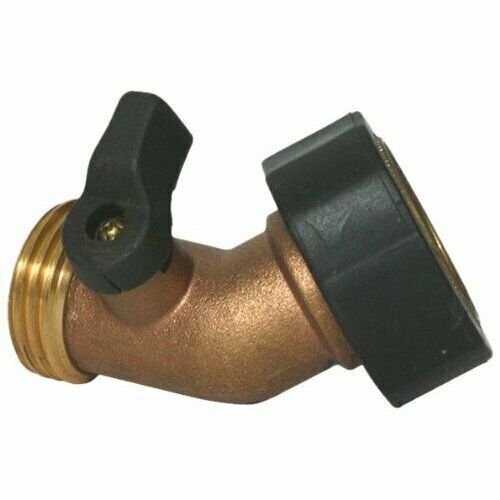Camco Stainless Steel Solid Brass Water 45 Degree Valve- Easy Grip ...