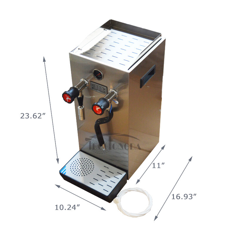 220V 10L Stainless Steel Milk Bubble Machine Steam Boiling Water ...