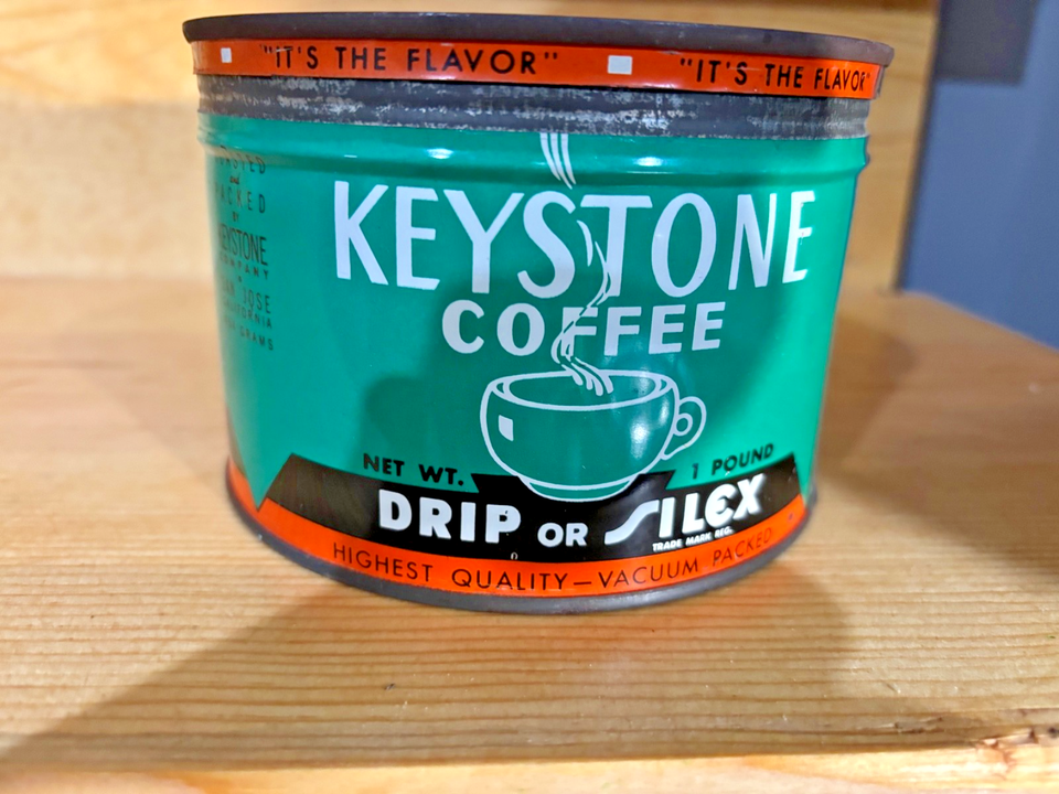 RARE 1940's Vintage Keystone 1 lb Coffee Tin Can DECO | eBay