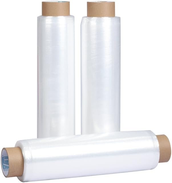18" x 1500' 80 Gauge 4 Rolls Pallet Wrap Pre-Stretched Stretch Film ...