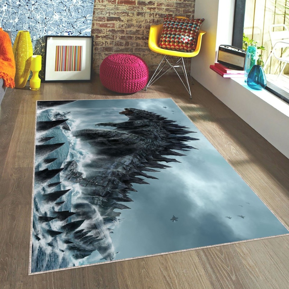 Godzilla, Godzilla Decor, Monster God Rug, Japanese Bath Mat, Movie ...