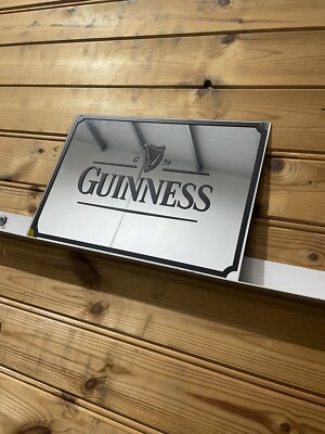 GUINNESS A4 Size Acrylic Mirror Retro Style | eBay UK