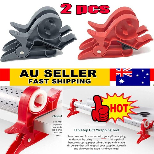 2*Wrap Buddies Tabletop Gift Wrapping Tool Tape Dispenser Paper Roll ...