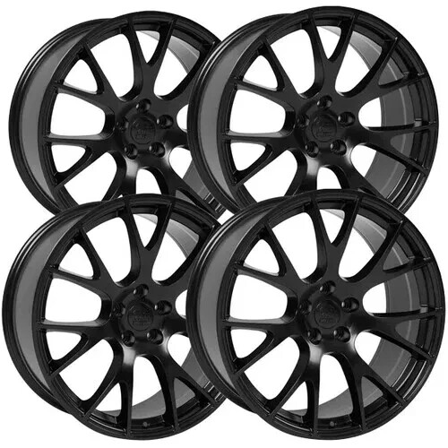 (Set of 4) OE Wheels DG15 20x9 5x115 +18mm Satin Black Wheels Rims 20 ...