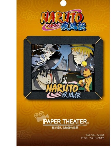 Naruto Shippuden paper theater Naruto Vs Sasuke 3D Shadow box Style ...