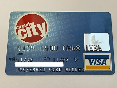 Circuit City Visa Credit Card Defunct Exp 2005 North American National ...