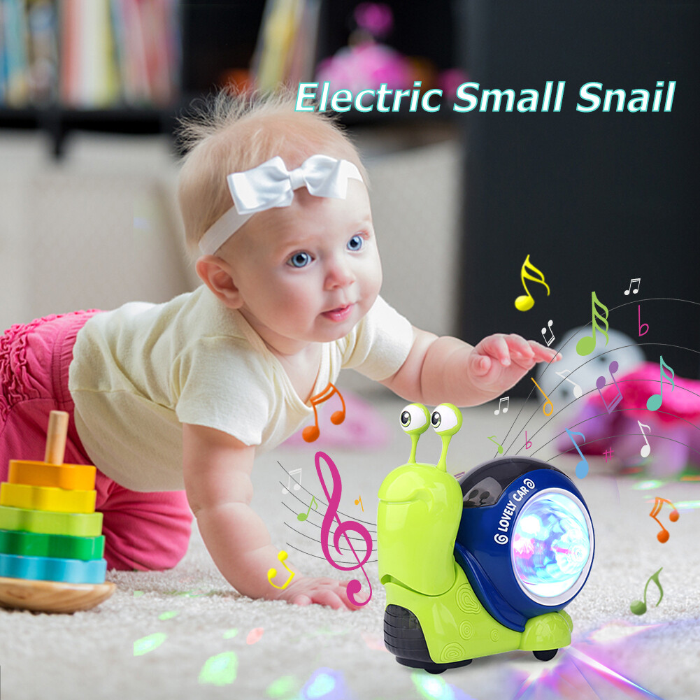Cartoon Snail Electronic Toys Battery Powered Plastic Projection Toys ...