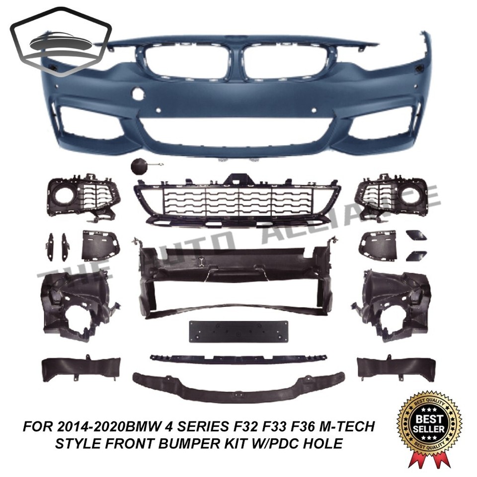 For 2014-2020 BMW 4 Series F32 F33 F36 M-Tech Sport Style Front Bumper ...