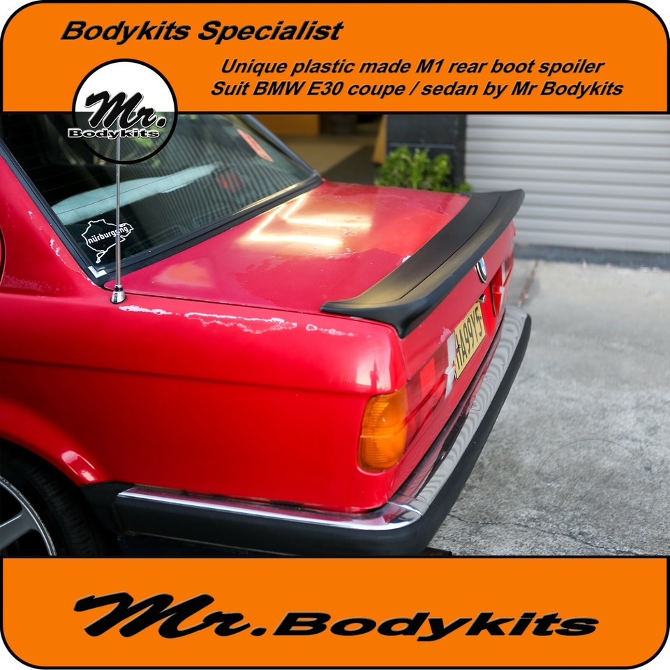 Plastic made M-Tech 1 M1 Style rear boot spoiler for BMW E30 series ...