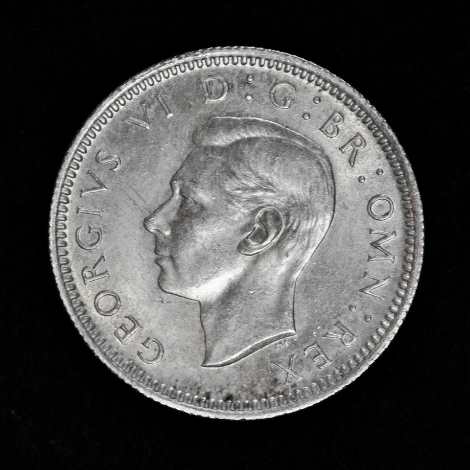 GB GEORGE VI SILVER (.500) SIXPENCE - 1945 ++ MS / UNC GRADE! ++[1945-6d] | eBay