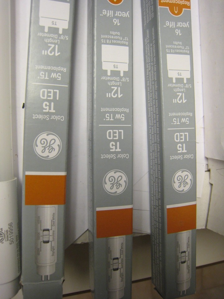 4 PACK of GE LED5ET5G-1-3CC-LT a 5 watt; acrylic T5 Color Select bi-pin ...