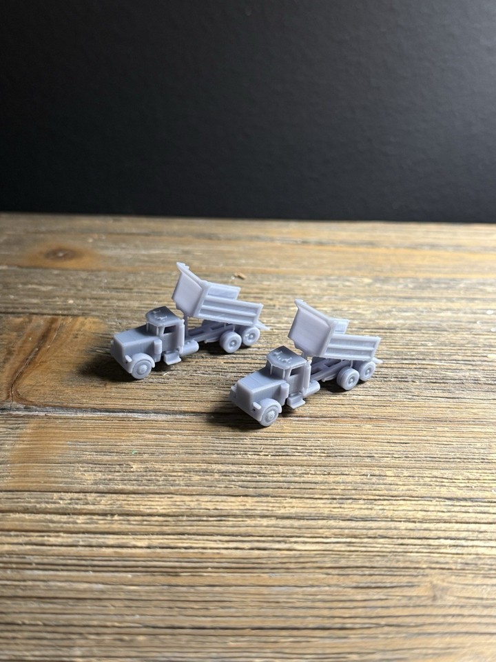 N SCALE 1:160 CONSTRUCTION VEHICLES. DUMP TRUCKS. (4pk). LIFTED ...