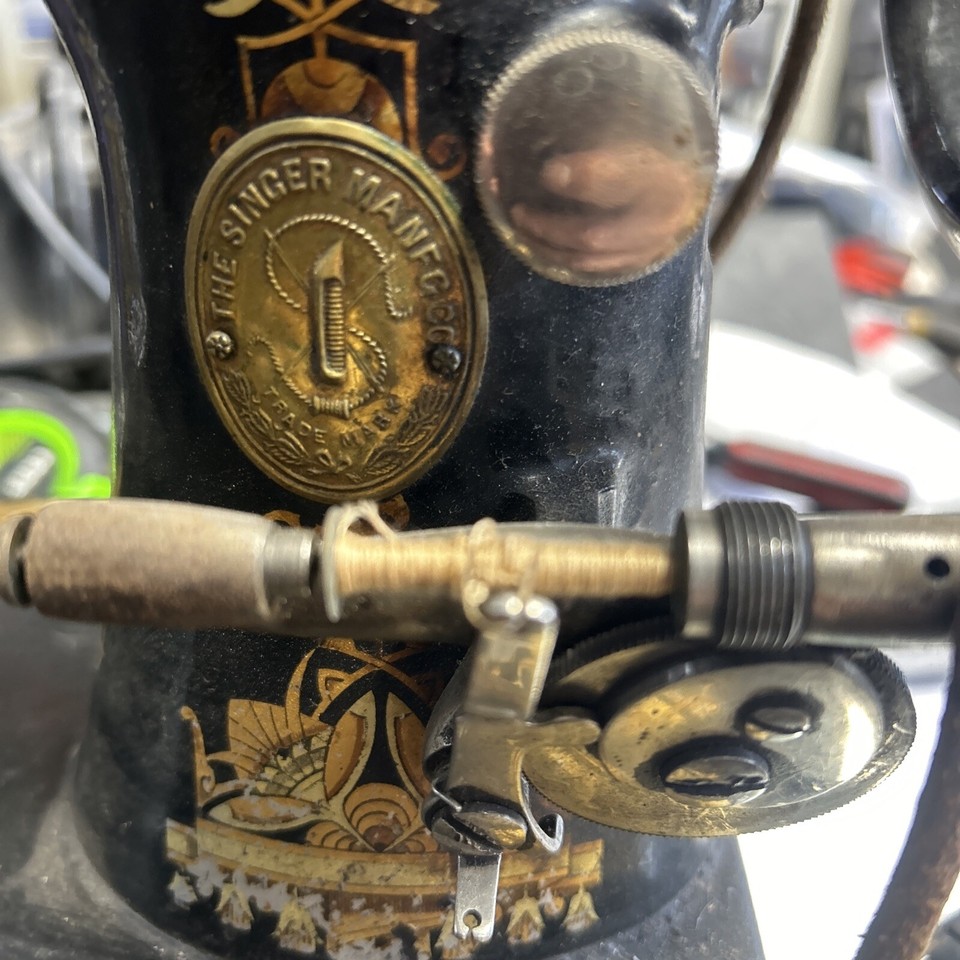 Antique 1891 Singer Treadle Sewing Machine Model 27 Original W/Hardware ...