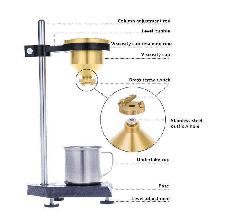 one Desktop Four Viscosity Cup Viscometer Coating Paint Flow Velocity ...