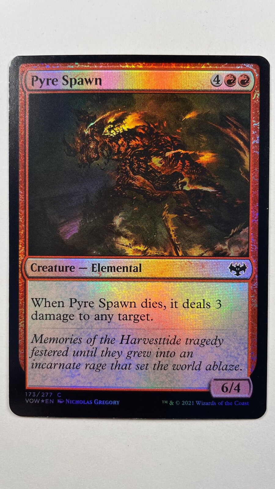 MTG Innistrad Crimson Vow Pyre Spawn Foil 173/277 Magic the Gathering ...