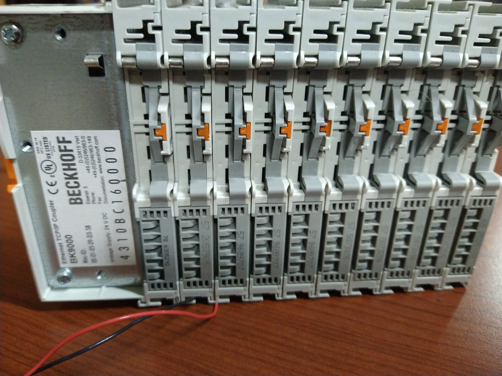 BECKHOFF PLC IO TCP/IP BK9000 with modules KL2032 , KL1104, KL1194 ...
