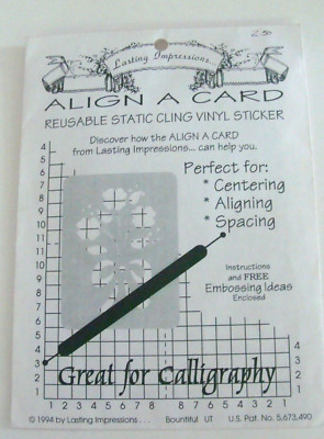 Lasting Impressions Align a Card, Static Cling Vinyl Sticker, Centering ...