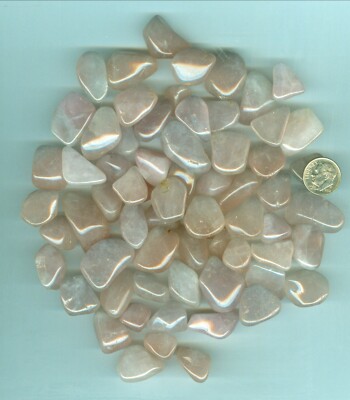 11 Ounces of Natural Rose Quartz Tumbled polished Natural Rose Quartz ...