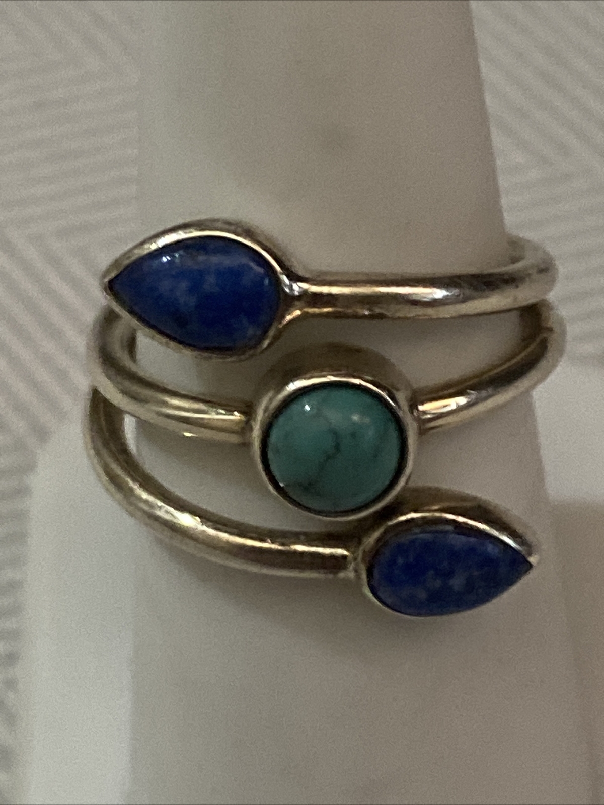 Whitney Kelly Beautiful Sterling Lapis Turquoise Wrap… - Gem