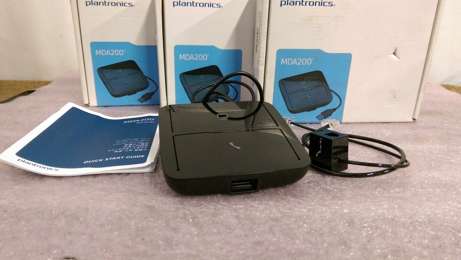 (Lot of 3)Plantronics MDA200 Hub Headset Multi-Device Switcher MDA-200 ...