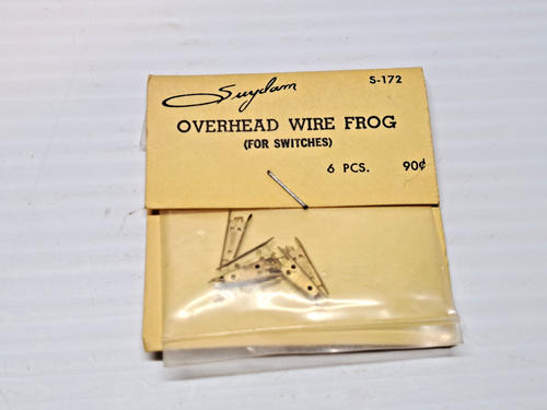 HO scale brass Suydam S-172 Overhead Wire Frog (6pc ) traction trolley ...