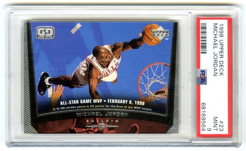 MICHAEL JORDAN~1998 UPPER DECK ALL-STAR GAME MVP PSA-9 MINT CARD #23 ...