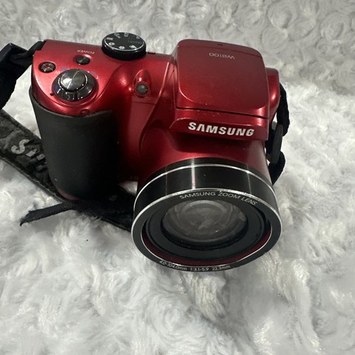 Samsung WB Series WB100 16.2MP Digital Camera, Red, W/ Strap see ...