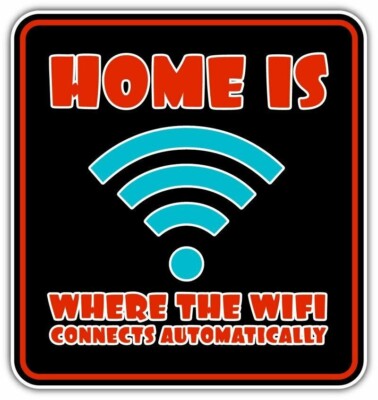 Home WiFi Internet Online Geek Nerd Funny Car Bumper Vinyl Sticker ...