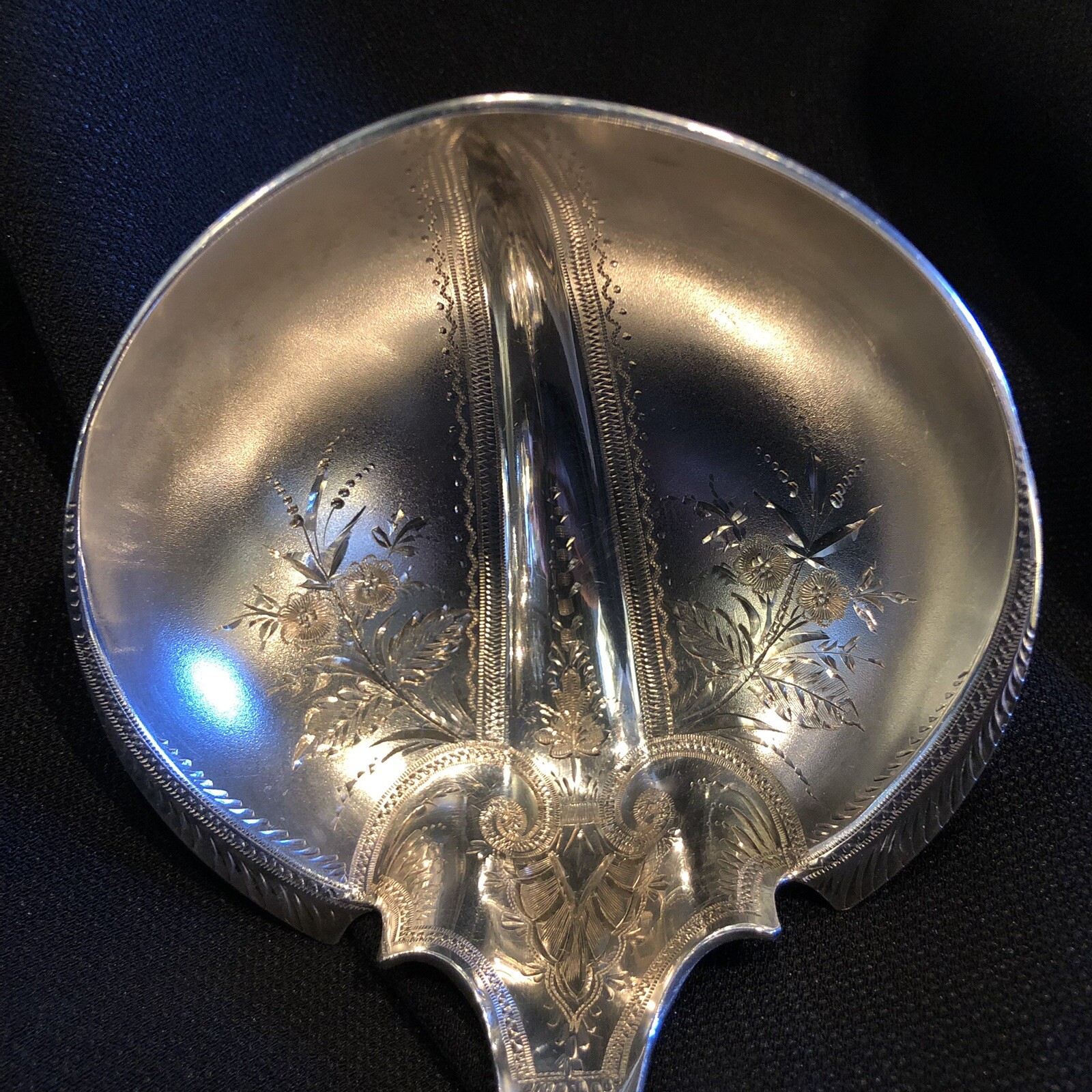 Antique Giles Bros. & Co. Sterling Silver Diamond Cut Punch Ladle | eBay
