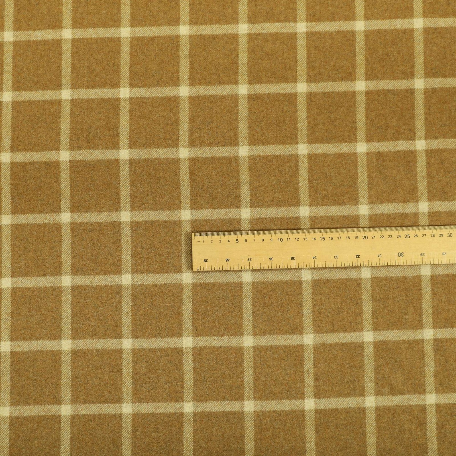 Brown Colour Tartan Checked Pattern Wool Material Furnishing Quality ...