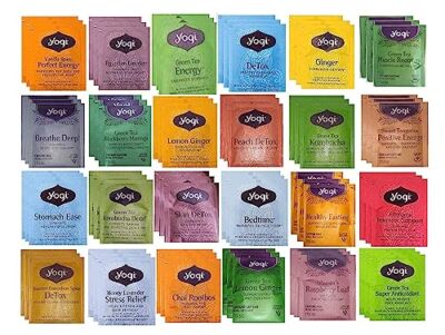 Tea Bags Sampler Assortment Box 16 Count Organic Variety Pack for ...