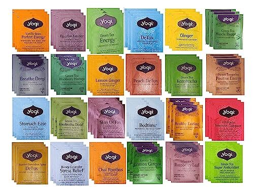 Tea Bags Sampler Assortment Box 16 Count Organic Variety Pack for ...