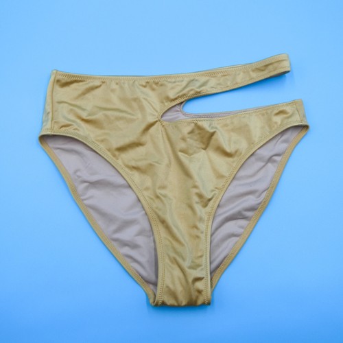 Victorias Secret Small Bikini Bottom Gold Shimmer Brazilian Side Cut VS ...