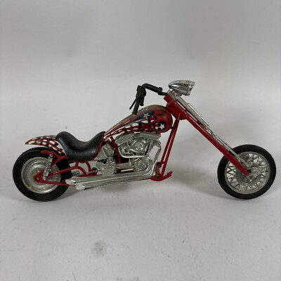 Rare NewRay 1995 Chopper Motorcycle Low rider 10” Long American Flag ...